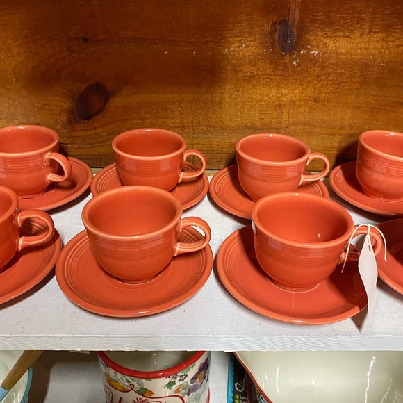Fiestaware | Kitchen | Persimmon Fiestaware Cup And Saucer | Poshmark